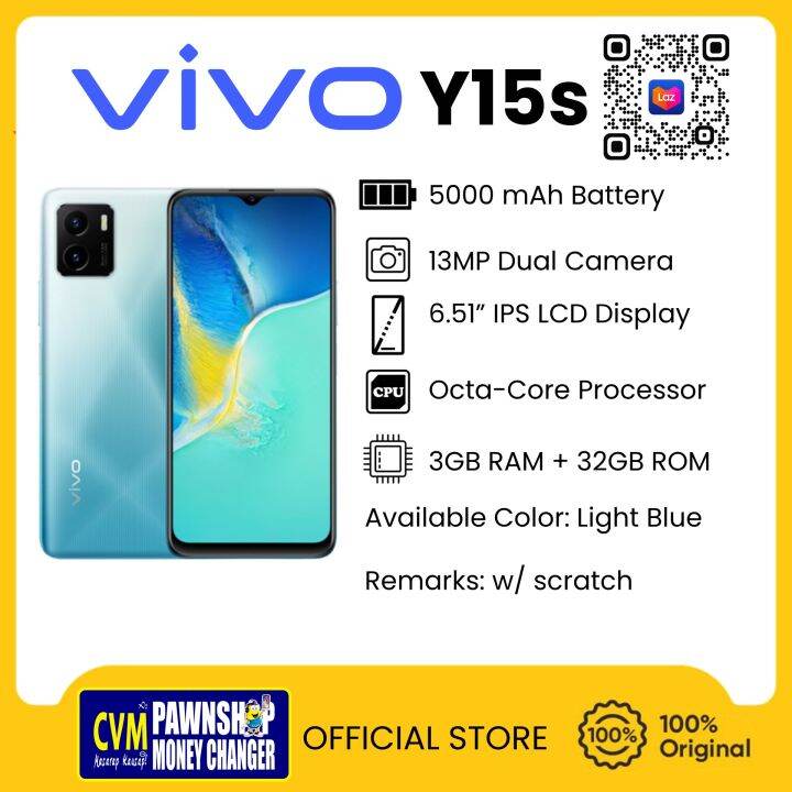 VIVO Y15S | 3GB RAM 32GB ROM | 5000MAH | LIGHT BLUE | Lazada PH