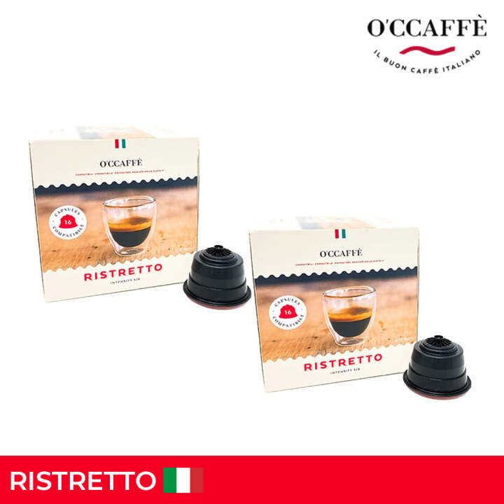Occaffe Dolce Gusto Compatible Coffee Capsules - Ristretto 16 Pods ...
