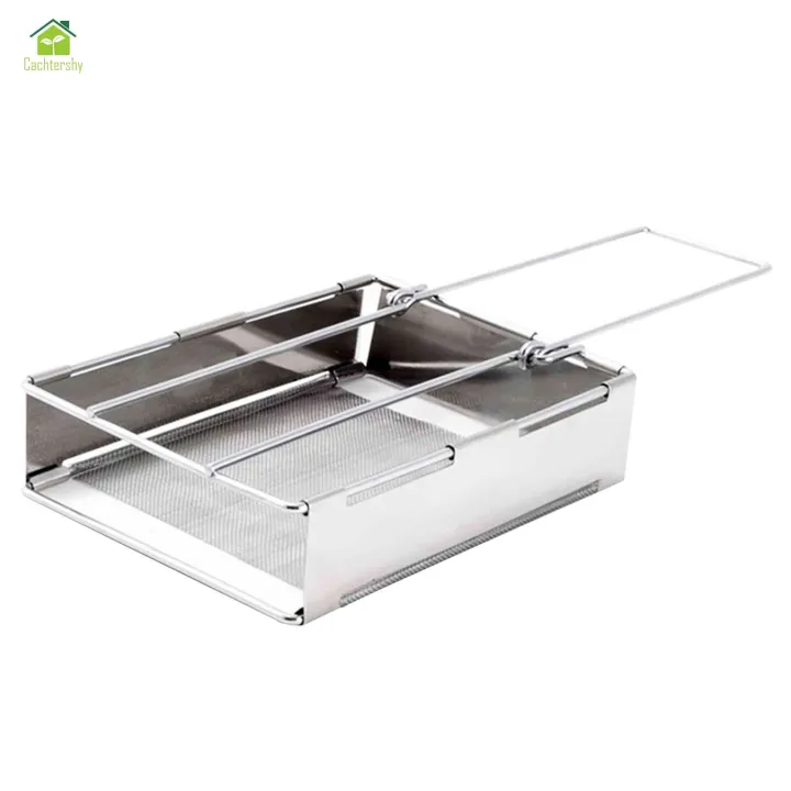 Foldable Toaster Rack Stainless Steel Toaster Plate Portable Outdoor ...