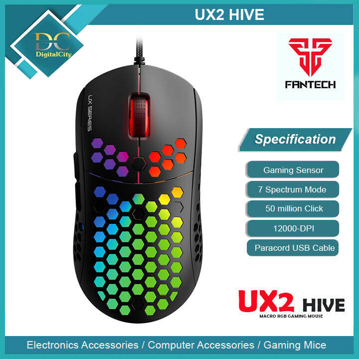 DIGITAL Fantech UX2 HIVE Macro RGB Gaming Mouse | Lazada PH
