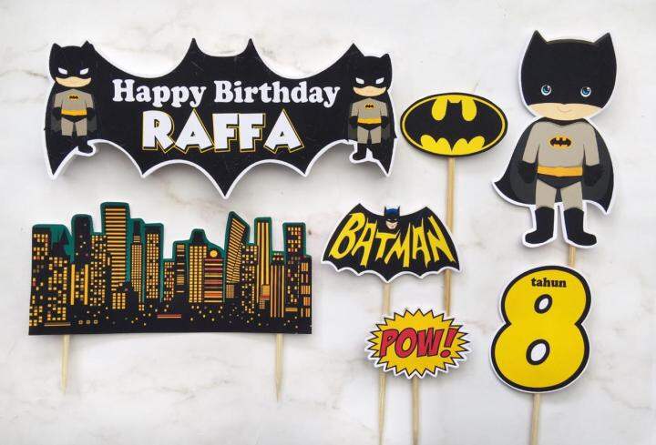 Topper BATMAN set HBD nama&angka | Lazada Indonesia