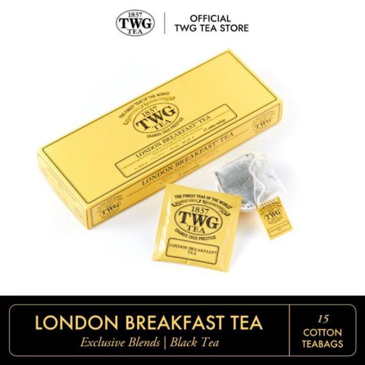 TWG Tea | London Breakfast Tea, Black Tea Blend in 15 Hand Sewn Cotton ...