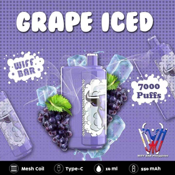 VAPE Pod SALE!!! WIFF BAR 7000 Puffs 3 Nic 550mAh Rechargeable 7k Puf03 ...