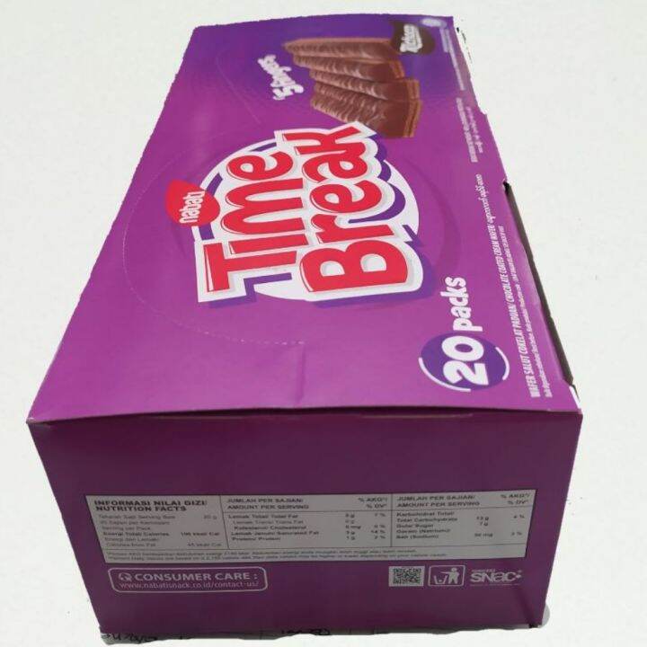 Nabati Time Break cokelat wafer isi 20 bungkus. | Lazada Indonesia