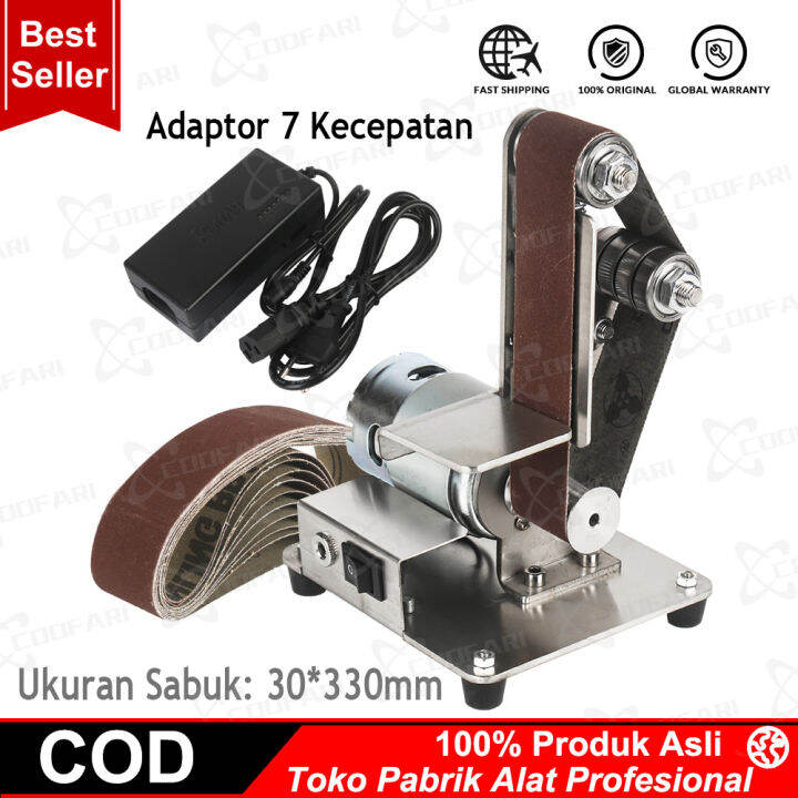COOFARI Desktop Grinder Mini Electric Belt Sander DIY Polishing Machine ...