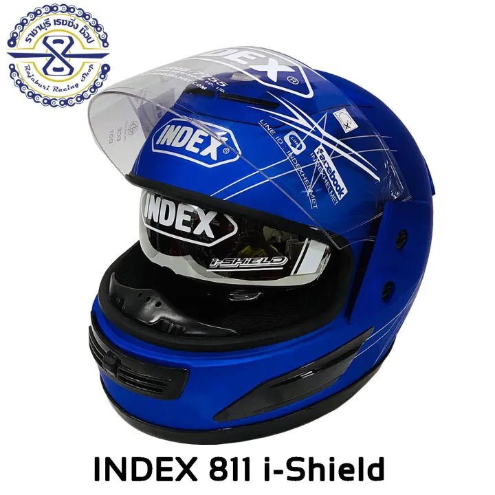 หมวกกันน็อค Index รุ่น 811 ishield แว่น 2 ชั้น Size L รอบหัว 58-60 ซม. | Lazada.co.th