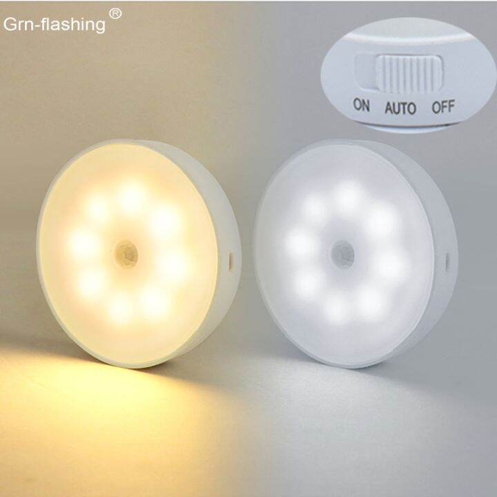 Bedroom PIR Motion Sensor Night Light With AUTO On/Off Switch Usb ...
