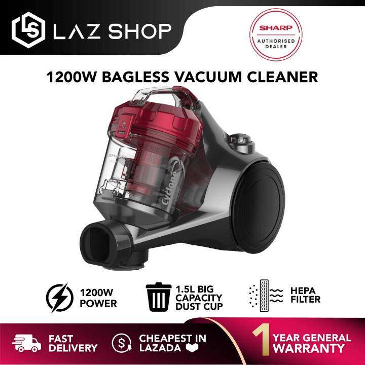 Sharp 1200W Bagless Vacuum Cleaner ECC1219S | Vortix Cyclone Action | 1 ...