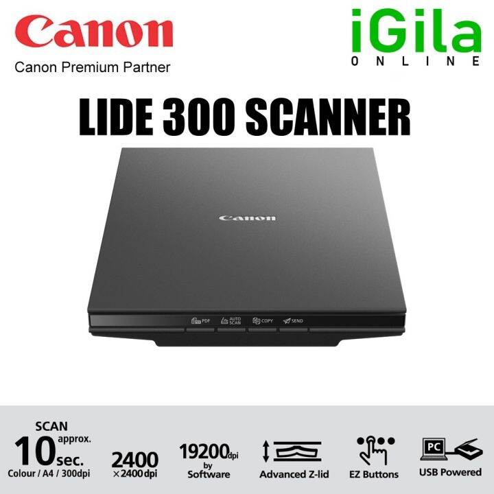 CANON LIDE 300 HIGHLY COMPACT USB POWERED DOCUMENT AND PHOTO SCANNER A4 ...