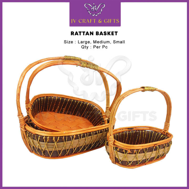 Premium Basket With Handle Multipurpose Hamper Picnic | Raga Hantaran ...