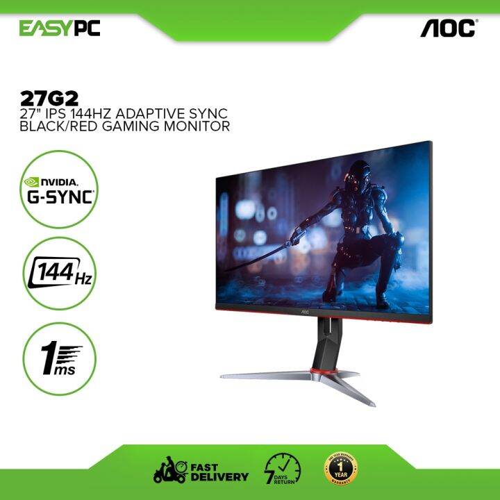 AOC 27G2 27 Inches IPS 144HZ Adaptive Sync Gaming Monitor BlackRed, nd ...