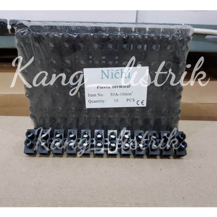 Krustin Enter / Terminal Block Plastik 16mm - 30A Per 1 Batang | Lazada ...