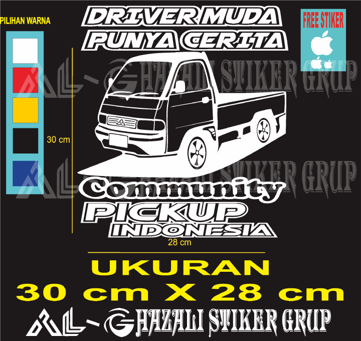 Stiker Mobil Bodi Kaca Samping Pintu Belakang Tulisan Driver Muda ...