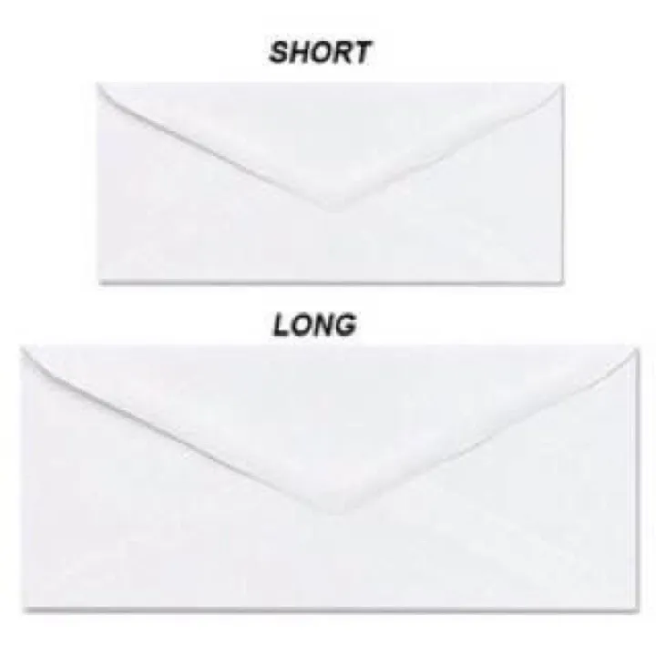 White Mail Envelope Long/Short 50pcs | Lazada PH