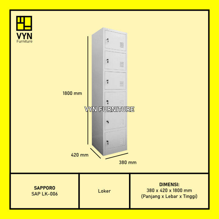 Loker Besi 6 Pintu LK 006 | Lazada Indonesia