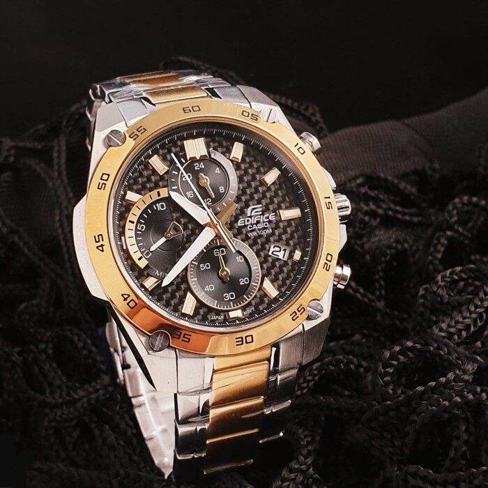 Jam Tangan Import Casio Edifice EFR 557 Gold Baterai Date efr557 ...