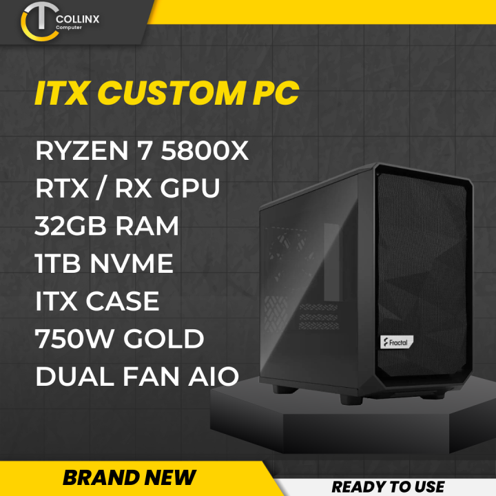 [ ITX PC BUILD A ] AMD RYZEN 7 5800X DESKTOP / 32GB RAM / NVIDIA RTX RX ...