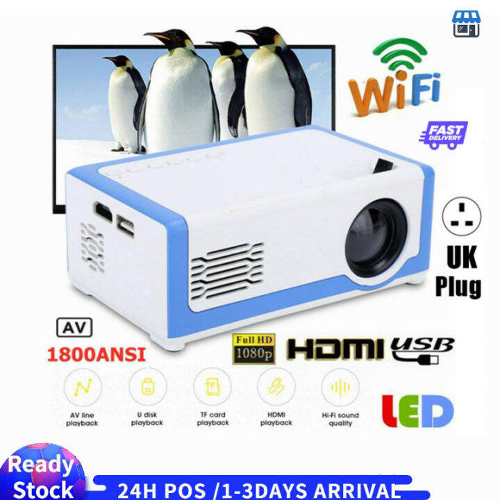 【shipped From Penang】mini Projector Mini Portable Projector Full Hd Lcd