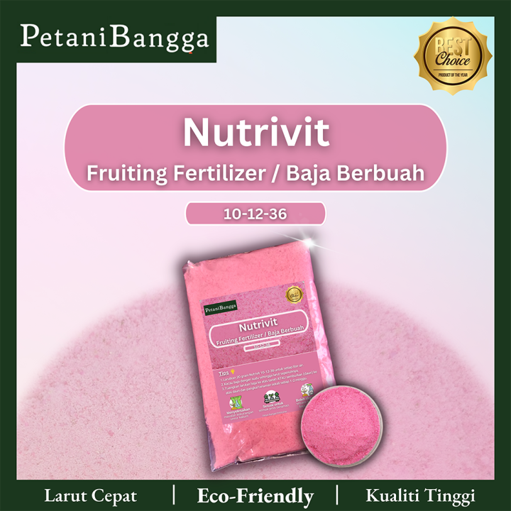 1kg Nutrivit 10-12-36 Fruiting Fertilizer / Nutrivit 10-12-36 Baja BerBuah | Lazada