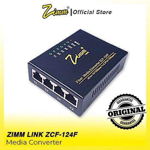 Fiber Media Converter ZimmLink ZCF-124F 2 Ports FO + 4 Ports RJ45 ...