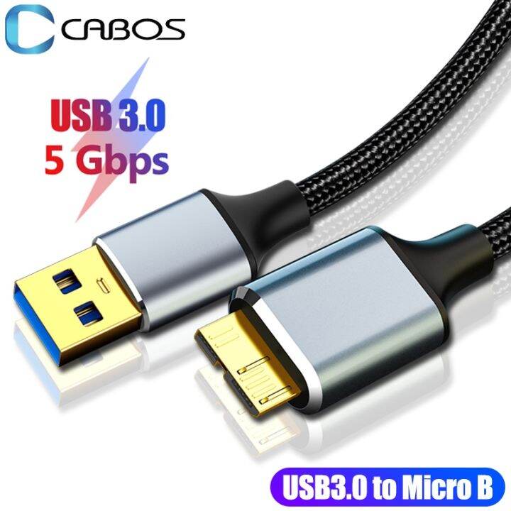 USB 3.0 Type A to Micro B Connector Cable 5Gbps 3A Fast Data Sync Cord ...