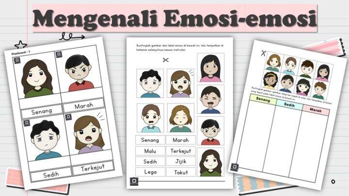 [PRE207] 11 pages Mengenali Emosi-emosi Worksheet for Pre-school PDF ...
