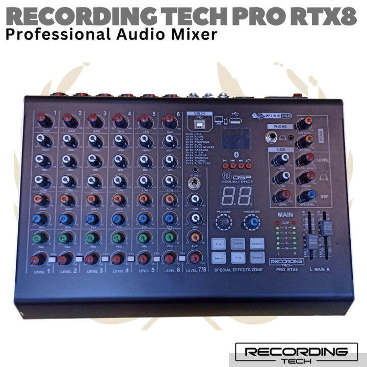 RECORDING TECH PRO-RTX8 / PRO RTX8 Professional Audio Mixer 8 Channel ...