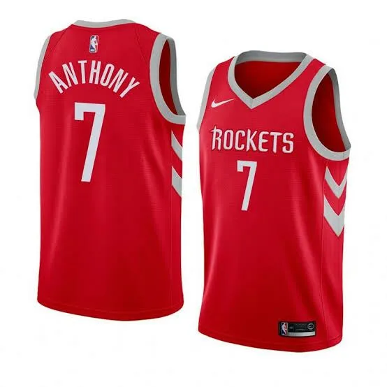 New Original NBA Basketball Men's Jersey Houston Rockets #7 Carmelo ...