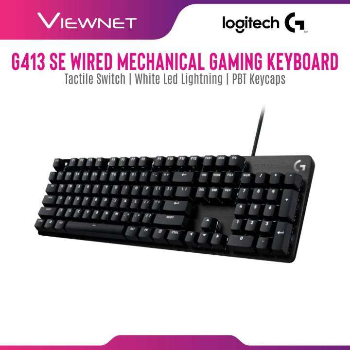 Logitech G413 SE Wired Mechanical Gaming Keyboard with White Led ...