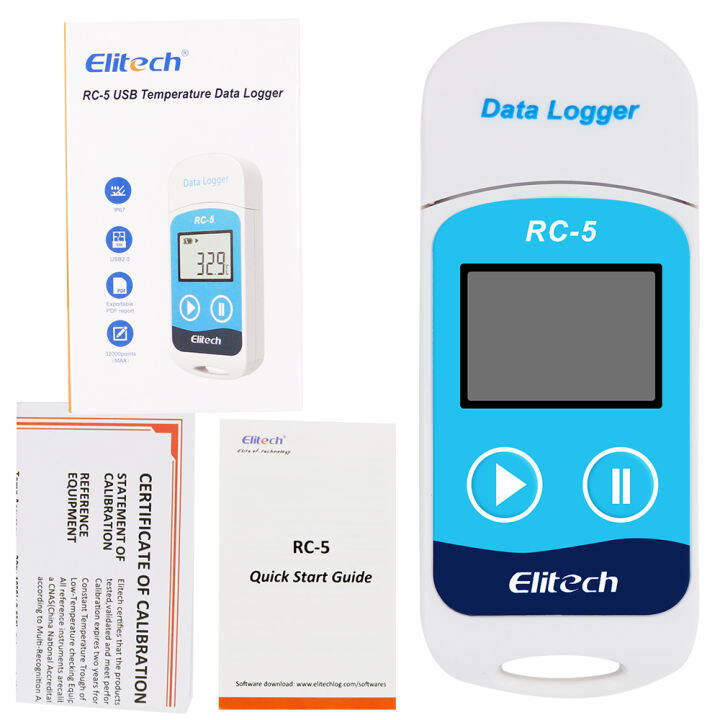 Temperature Data Logger Elitech RC5 Monitor USB Humidity Meter RC-5 RC ...