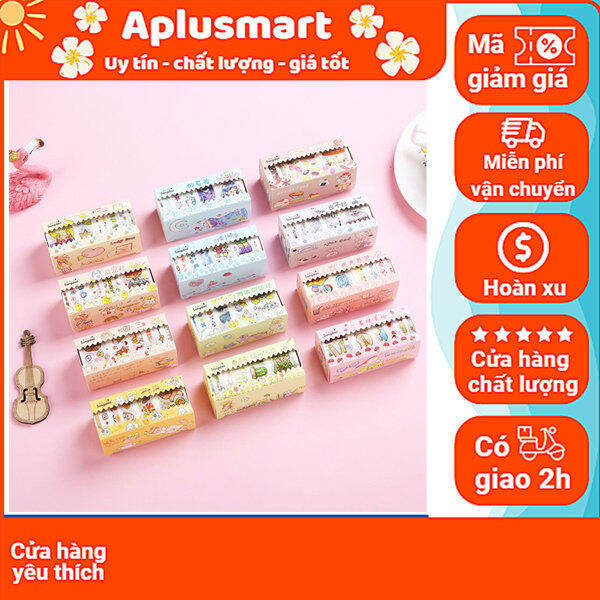 Giấy dán sticker cao cấp họa tiết hoạt hình, băng dán keo sticker dễ ...