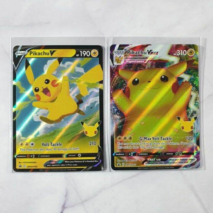 Pokémon Celebrations Pikachu V + Pikachu VMAX Figure Collection Promo ...