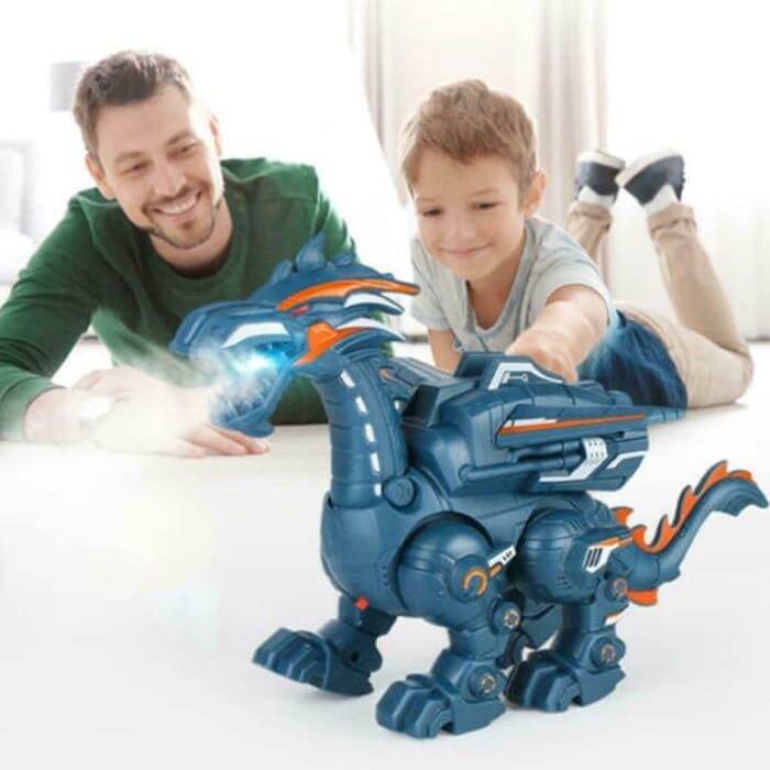 Robot Naga keluar ASAP Mainan Spray Dragon Dinosaurus Lampu Berjalan ...