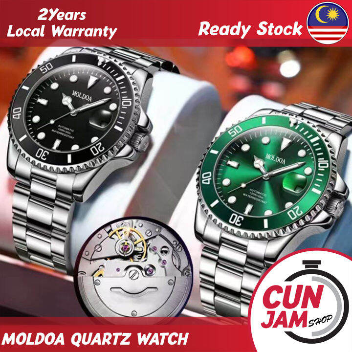 MOLDOA Luxury Brand Men Business Watches Chronograph Waterproof Quartz ...