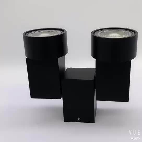 Indoor led downlight led gu10 180 adjustable double surface mount ...