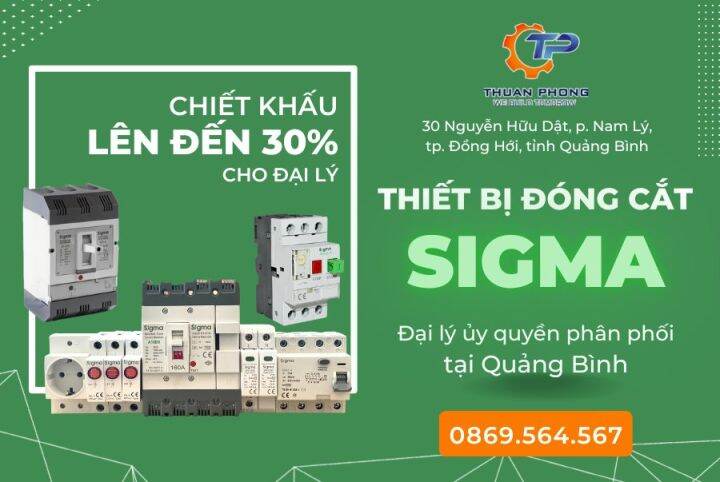 Cầu dao Sigma MCCB 3 pha, dòng cắt 25kA, 100A / 125 / 160A / 200A ...