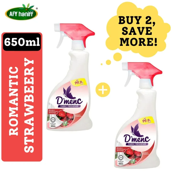[SUPERDEAL] Afy Haniff D'menc Fabric Freshener 650ML (Strawberry) x2 ...