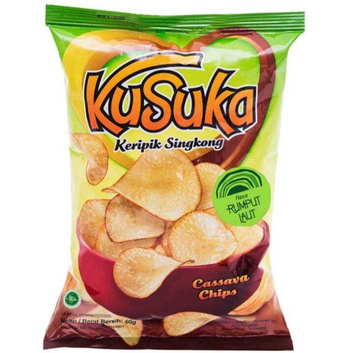 KUSUKA KERIPIK SINGKONG RUMPUT LAUT 60gr | Lazada Indonesia