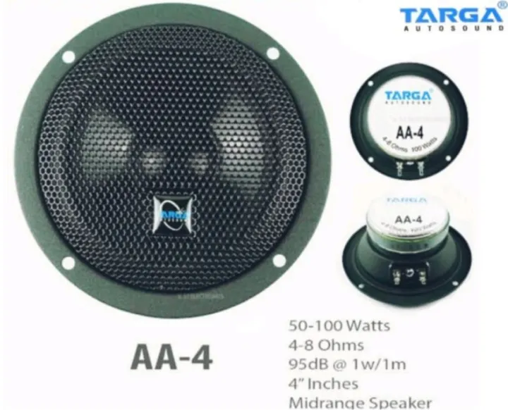 TARGA AA-4 4" PROFESSIONAL MIDRANGE SPEAKER 100W | Lazada PH