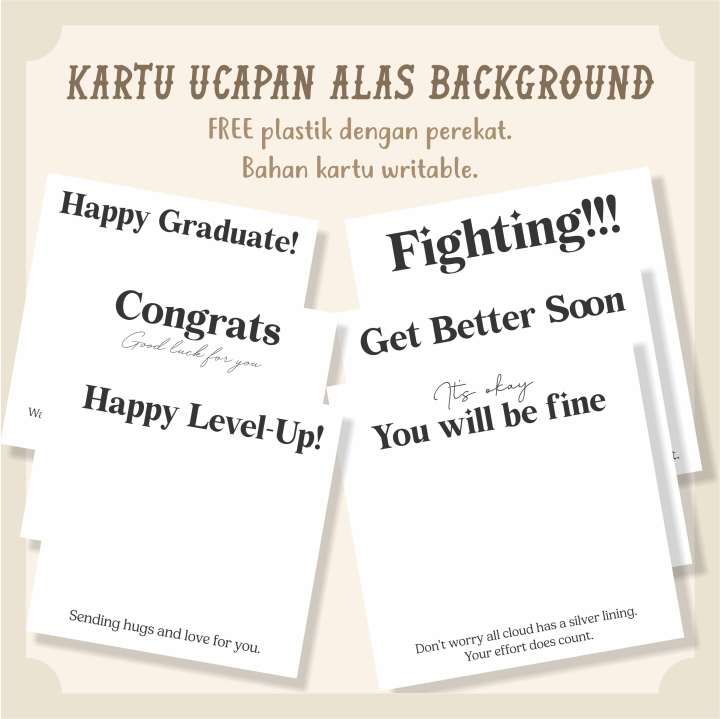 KARTU UCAPAN ALAS BACKGROUND GIFT WISDOM | GREETING CARD | ALAS ...