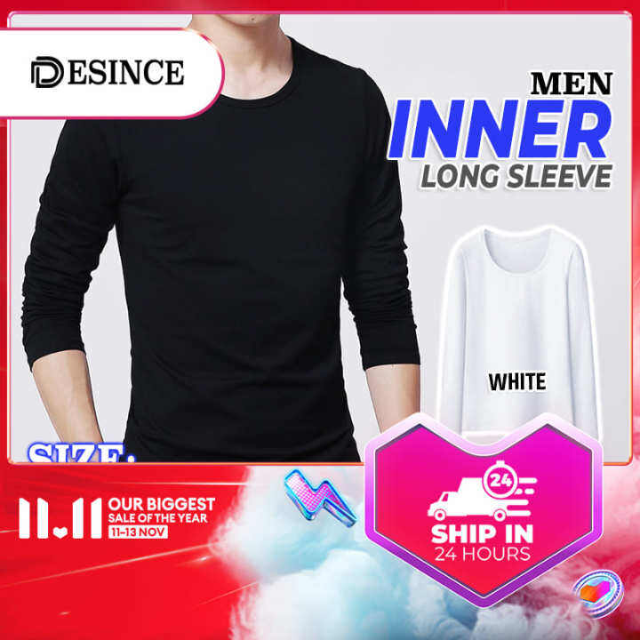 🇲🇾 DESINCE Baju Inner Unisex Tshirt Lengan Panjang Inner Shirt Women ...