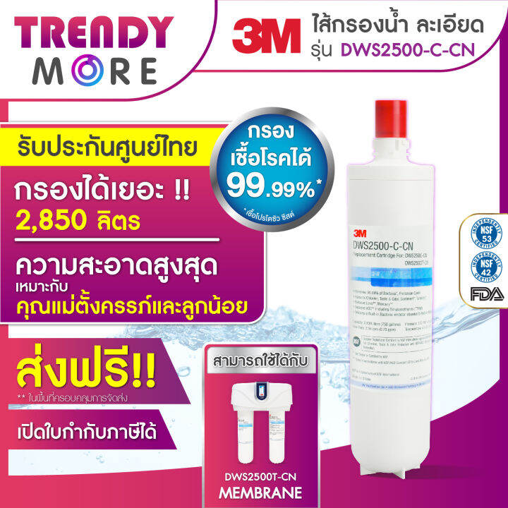 3M ไส้กรองน้ำสำหรับ รุ่น เมมเบรน Membrane2 (DWS2500-C-CN) | Lazada.co.th
