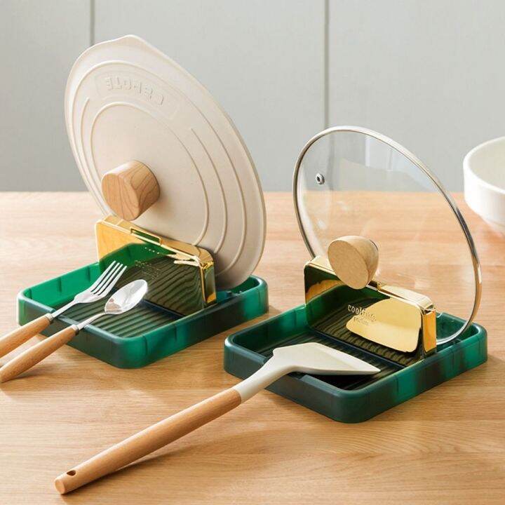 YYYYU ขาตั้งพลาสติกประหยัดพื้นที่สำหรับห้องครัว,ฝาหม้อทนความร้อนได้กัน ...