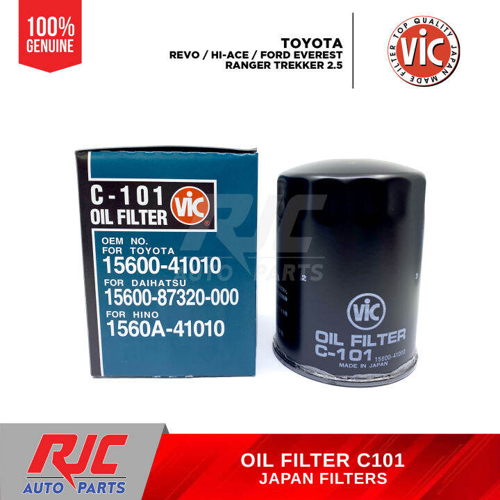 Vic Oil Filter C-101 C101 For Toyota Revo / 4-Runner / HiAce Hi-Ace / Ford Everest / Ranger 1pc ...