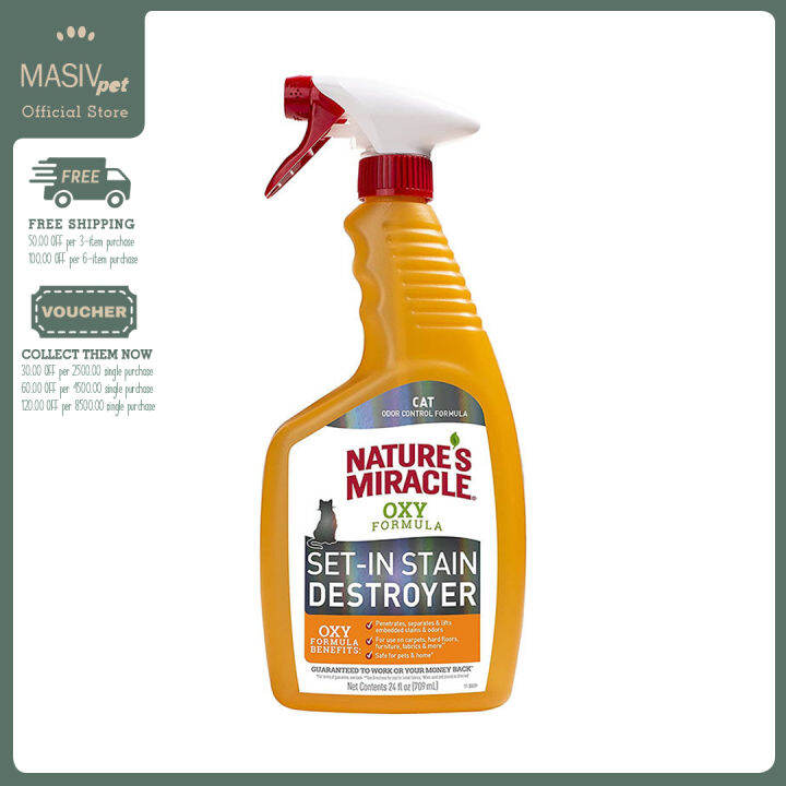 Nature's Miracle OXY Formula Set-In Stain Destroyer For Cat 709ml | Lazada PH