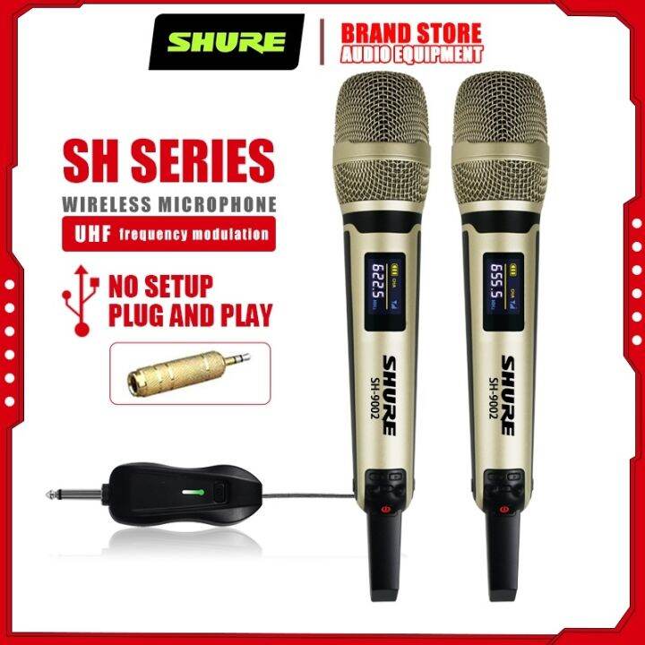 Shure Universal Uhf Wireless Microphone Handheld Receiver Rechargeable With Battery 3.5mm Plug ...