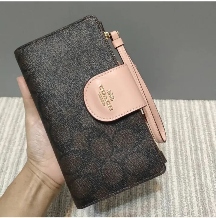 Original Coach C2874 Tech Phone Wallet In Colorblock Signature Canvas ...
