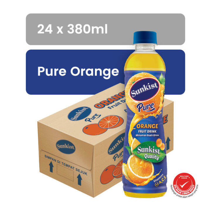 SUNKIST Pure Orange 380ML X 24 | Lazada
