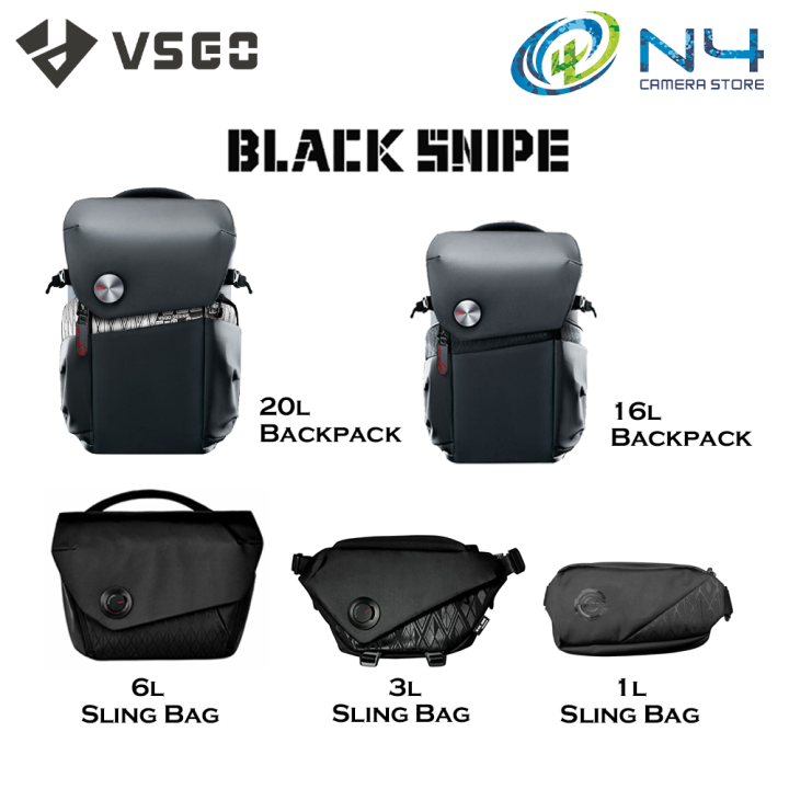 VSGO BLACK SNIPE 1L/3L/6L Sling Bag 16L/20L Camera Backpack Camera Bag Shoulder Messenger Bag ...