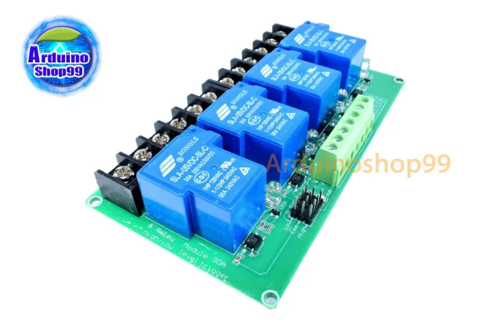 Relay 5V 4-Channel 30A high and low level trigger | Lazada.co.th